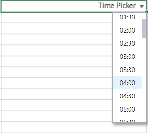 Defining Cell Drop-downs